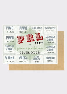 Tablica powitalna gości PRL PARTY / 30 urodziny - sklep PartyBox.pl