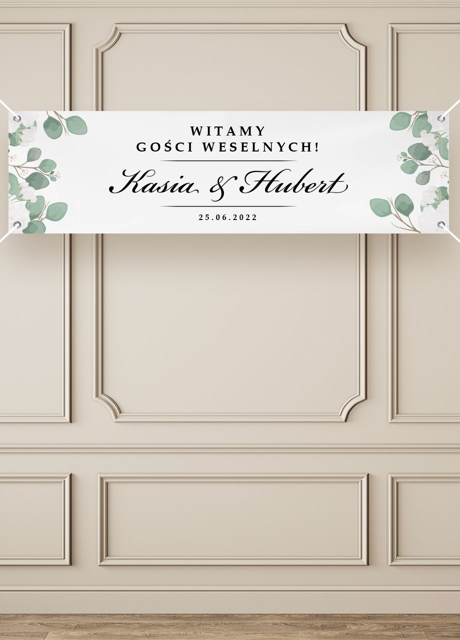 Personalizowany baner powitalny GAŁĄZKI / Banery i girlandy personalizowane